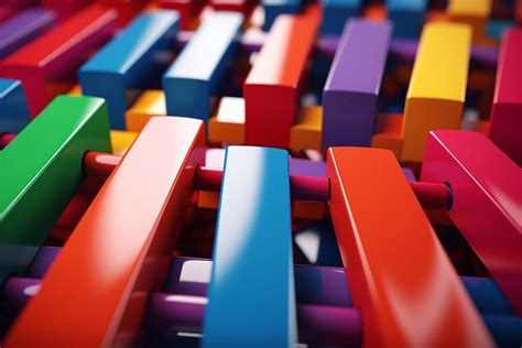 Premium Photo Colorful Xylophone Keys Arranged In A Playful Patt 00466 03