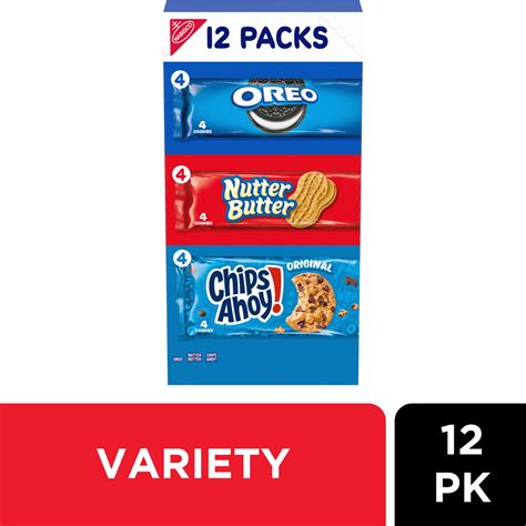 Nabisco Cookie Variety Pack Oreo Nutter Butter Chips Ahoy