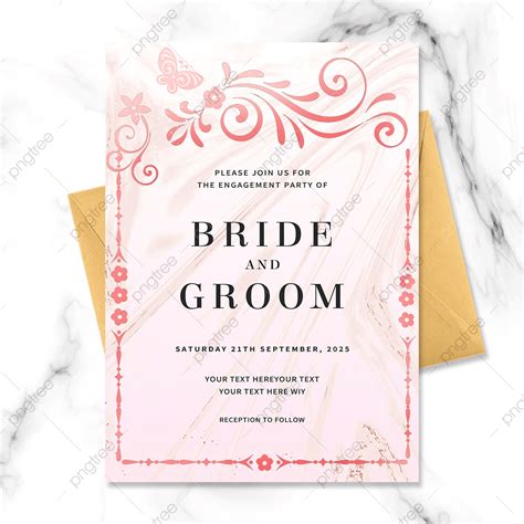 Pink Fashion Texture Rose Gold Wedding Invitation Template Download On