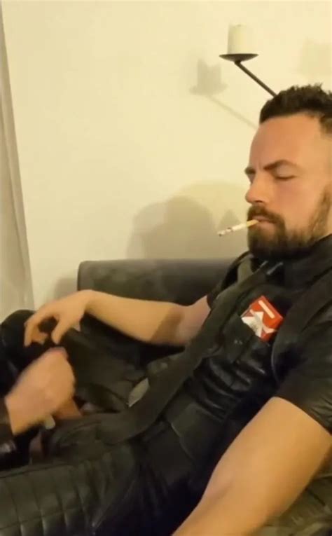 Leather Men Smoking Leather Master Video 2