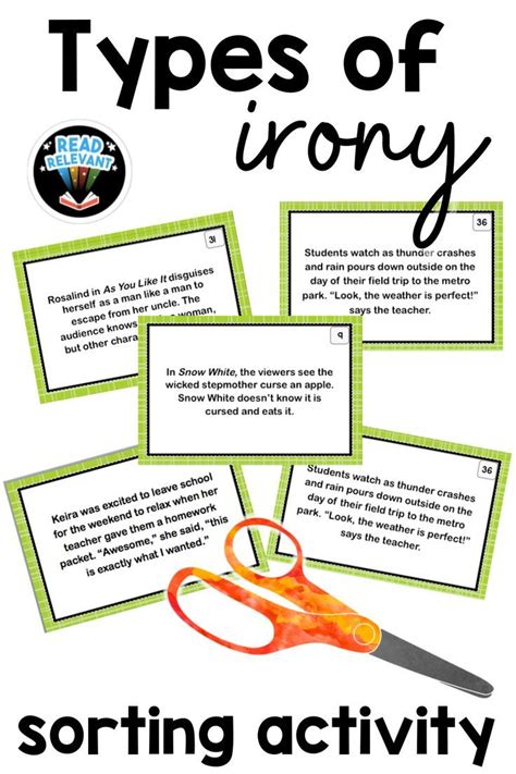 Types Of Irony Sort 50 Card Sorting Activity Artofit