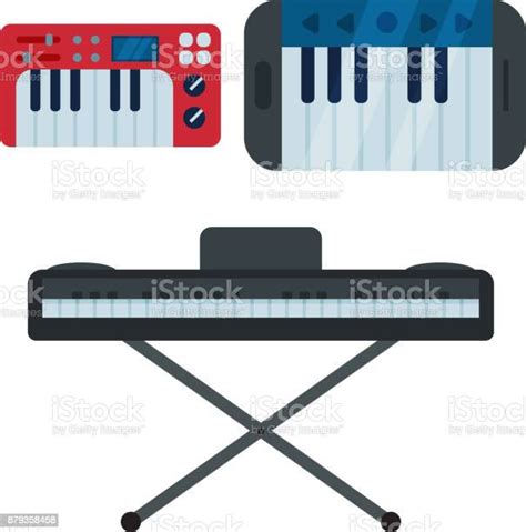 키보드 악기 고립 된 클래식 음악가 피아노 장비 벡터 일러스트 레이 션 Classical Concert에 대한 스톡 벡터 아트 및 기타 이미지 Classical
