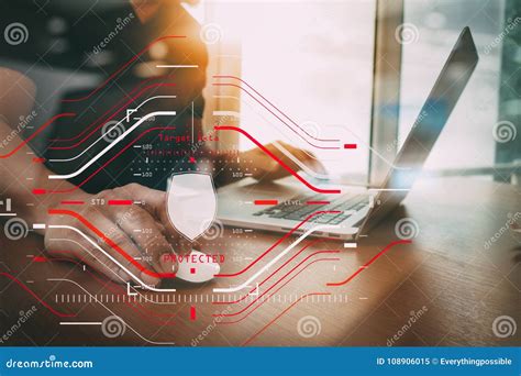 Data Security System Shield Protection Verification Concept With Stock