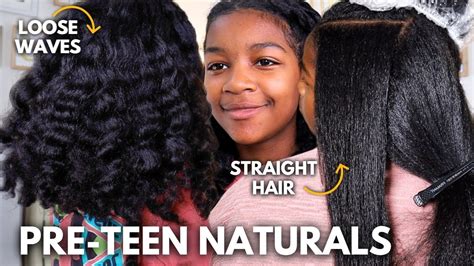 Easy Natural Hairstyle For Pre Teens Dry Coarse Natural Hair Youtube