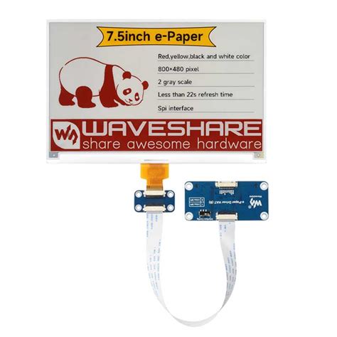 raspberry pi 7 5 inch e paper link h rybw 800x480 for arduino jetson nano stm32