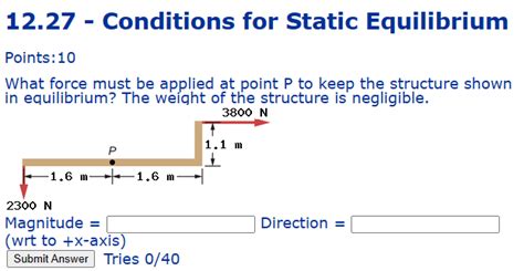 Solved Conditions For Static Equilibrium Points Chegg