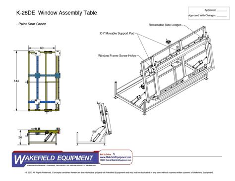 Tilting Assembly Table W Clamps Wakefield Equipment