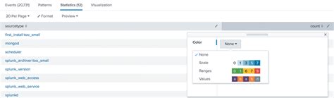 Format Table Visualizations Splunk Documentation