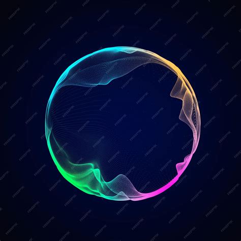 Premium Ai Image Spherical Equalizer For Music Round Sound Wave Of
