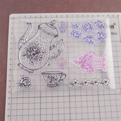 투명 투명 실리콘 스탬프 인감 Diy 스크랩북 고무 스텐실 색칠 일기 장식 사무실 학교 용품 1 개 학용품