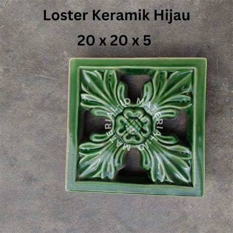 Jual Loster Keramik Ijo Hijau Roster Bunga Daon Daunlubang Angin Jalusi