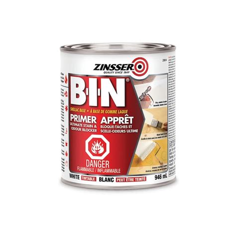 Zinsser B I N Shellac Base Sealer Primer 946 Ml White Z00914 Rona
