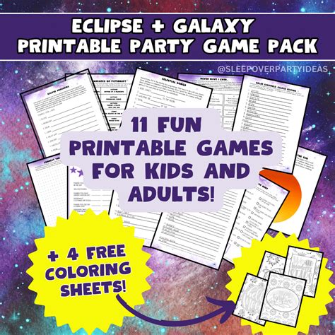 Fun Solar Eclipse Party Themes In 2024 Eclipse Party Printable Games