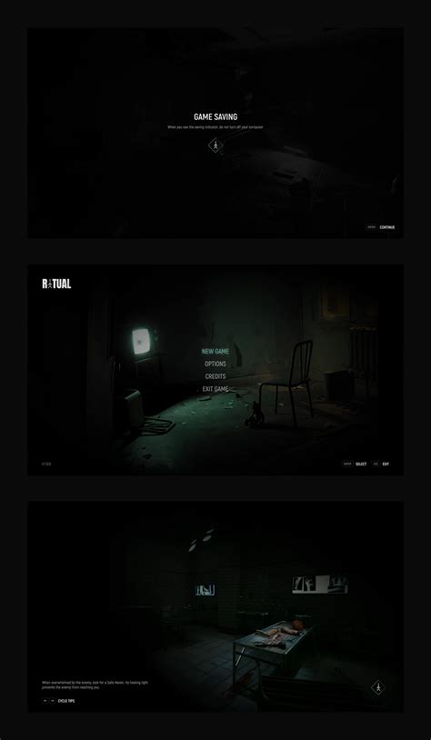 Ritual Horror Game Ui Design Behance