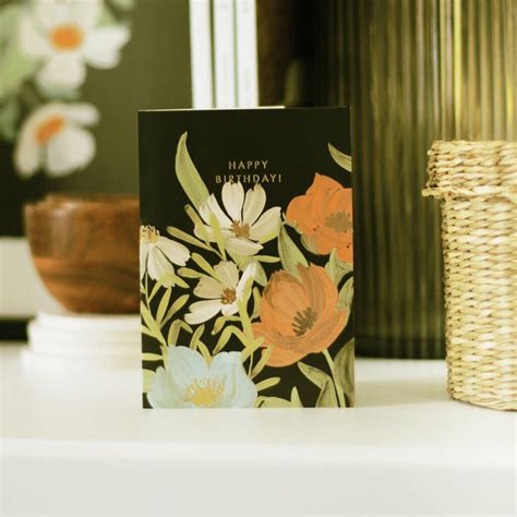 Illustrated Floral Happy Birthday Card For Her By Annie Dornan Smith Design