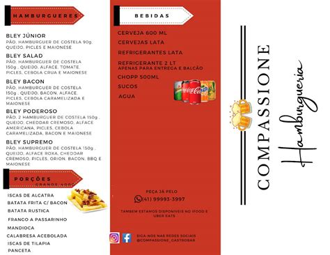 Menu At Compassionehamburgueria Restaurant Curitiba
