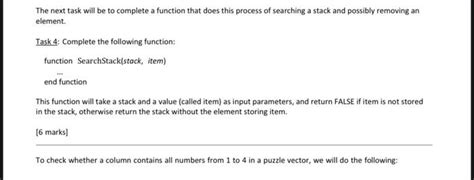 Solved The Next Task Will Be To Complete A Function That