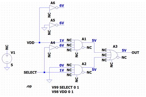 ltspice problem and gate gives wrong output please help