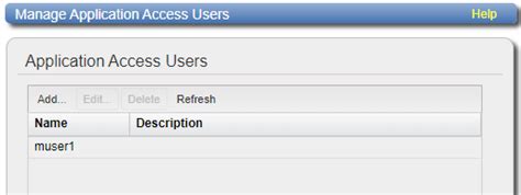 Manage Application Access Users