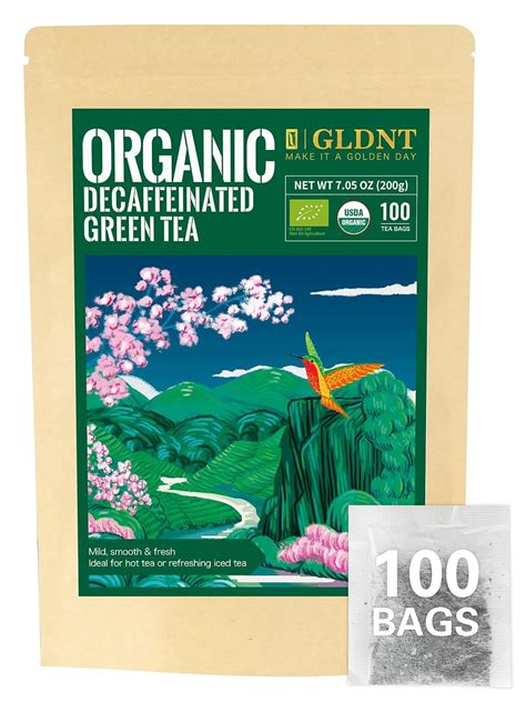 Gldnt Organic Decaf Green Tea Bags Organic Green Tea