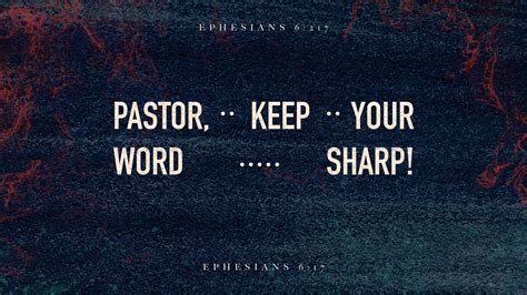 Pastor Keep Your Sword Sharp The Church War Hill
