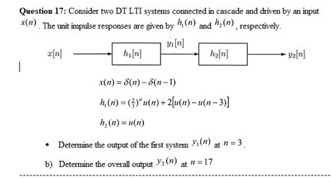 Solved Question Consider Two DT LTI Systems Connected Chegg