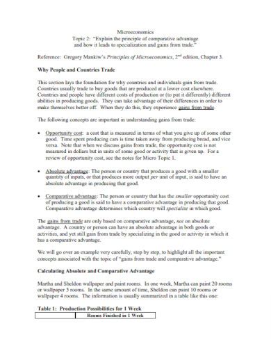 35 Comparative Advantage Examples To Download