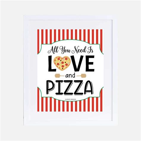 Printable Pizza Party Sign Set Templates Hadley Designs Printables