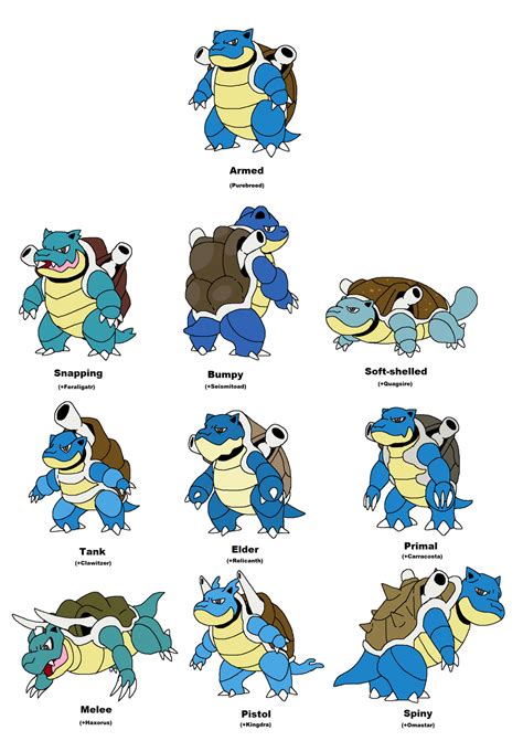 Blastoise Variations By Jwnutz On Deviantart