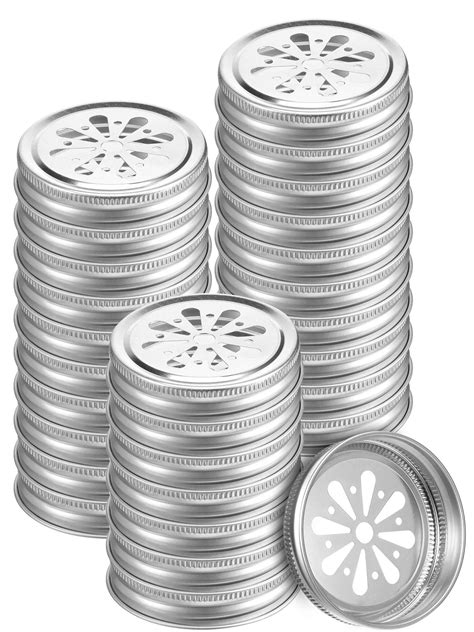 28 Pieces Daisy Jar Lids Regular Mouth Mason Jar Lids Daisy Cut Lids Storage Canning Lids