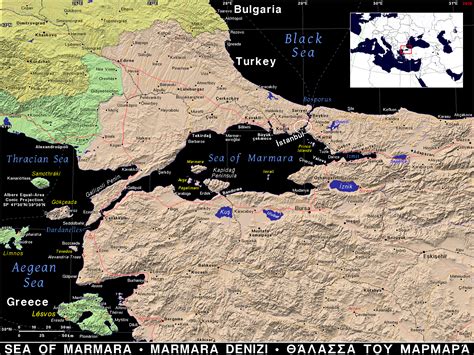 Sea Of Marmara · Public Domain Maps By Pat The Free Open Source