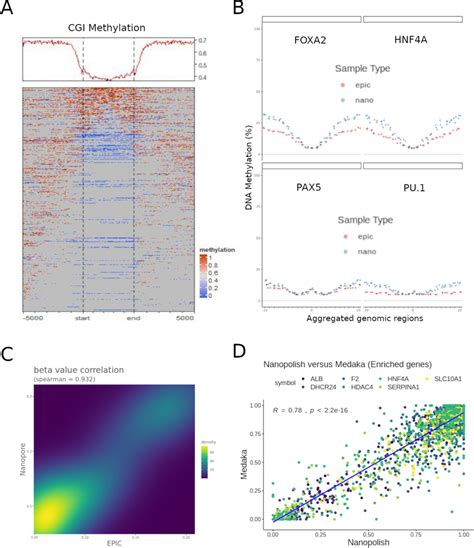 Inspection Of 5mcpg Data Obtained Using Nanopore Sequencing A Global Download Scientific