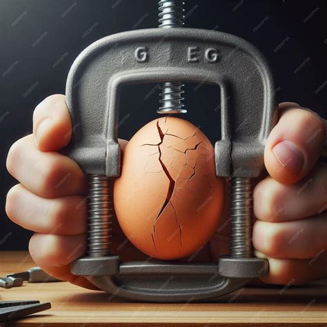 premium photo capture the moment of an egg cracking under the force