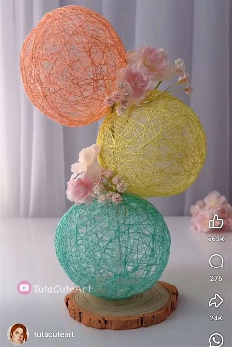 Balloon Crafts For Adults Ball Candle Holder Craft Yarn Ball Candle