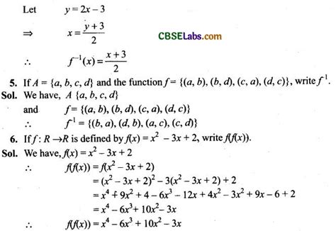 NCERT Exemplar Class Maths Chapter Relations And Functions Learn CBSE