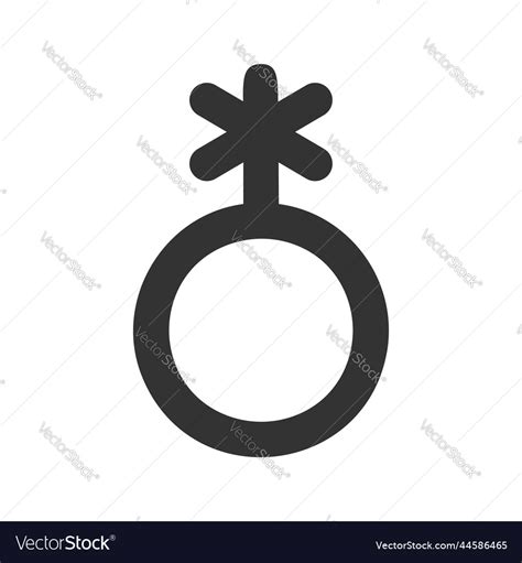 Genderless Sign Gender Identity Symbol Public Vector Image