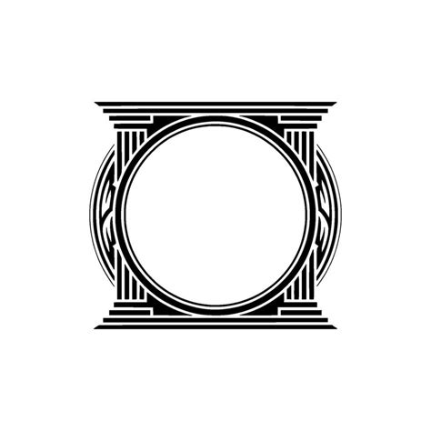 Geometric Frame Classical Motif Minimalist 67625529 Vector Art At