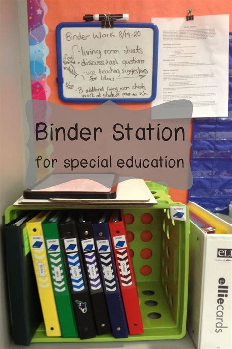 Binder Work Station For Special Education Breezy Special Ed