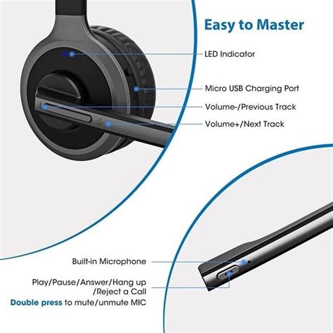 Mpow M5 Pro Bluetooth 5 0 Headphones With Mic Charging Base Wireless
