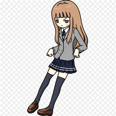 靠墙的女学生卡通png图片素材下载图片编号11001335 Png素材网