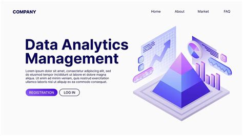 Premium Vector Data Analytics Management Data Analyse Landing Page