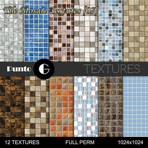 Second Life Marketplace Tile Mosaic Textures 07