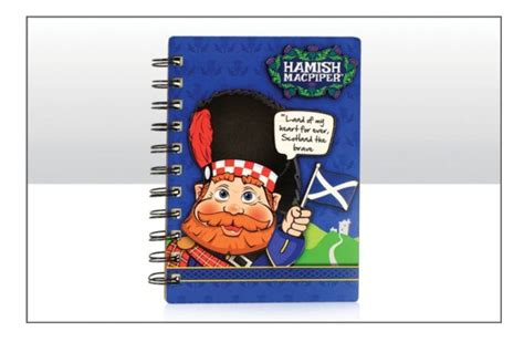 Hamish Macpiper Wooden Notebook Ts4presents