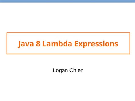 Java 8 Lambda Expressions Ppt