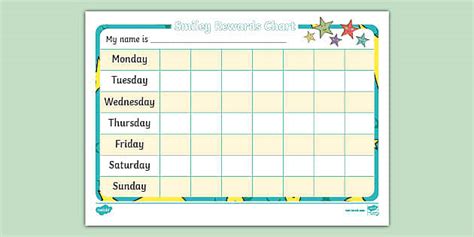 👉 Smiley Face 7 Day Reward Chart