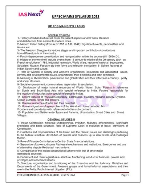 Upsc Mains Syllabus Iasnext Pdf