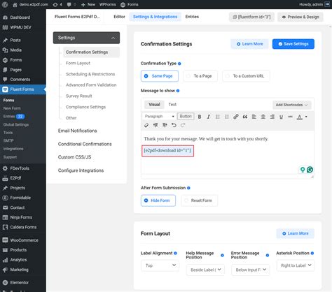 Fluent Forms Pdf Generator Documentation E2pdf Export Pdf Tool