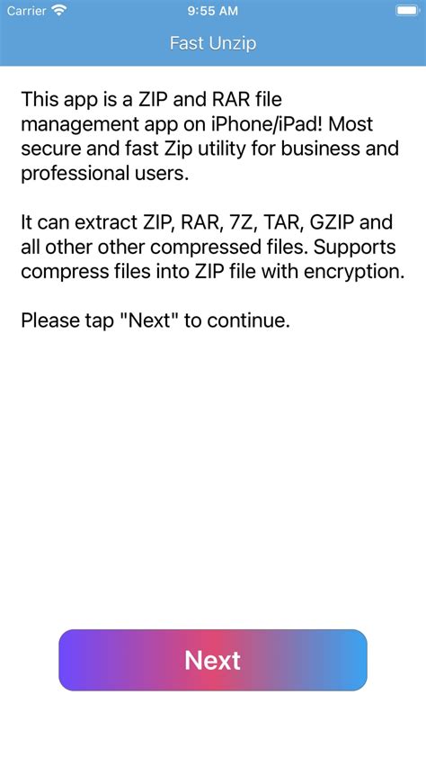Iphone 용 Fast Unzip Zip Unrar 7z Tool 다운로드