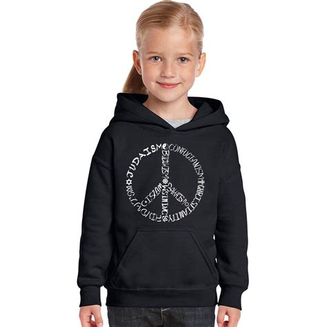 Girls Hooded Sweatshirt Created Using Major Religions And Symbols