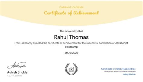 Rahul Thomas On Linkedin Grateful For Receiving This Certificate